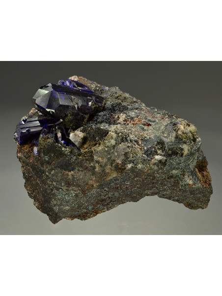 Azurite with Bayldonite-Olivenite & Dolomite-Calcite on massive ...