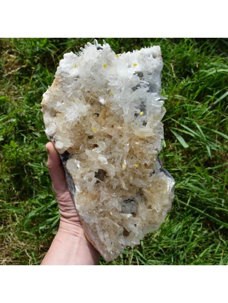Quartz macle du Japon, hubnérite - Mine Mondo Nuevo, La Libertad, Pérou