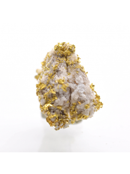 Native gold on quartz - Morbihan, France
